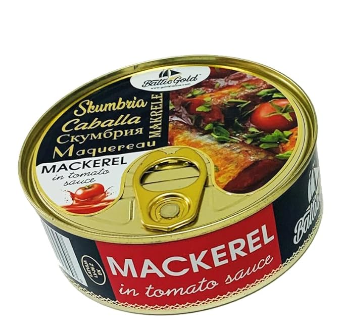 Amazon.com: Baltic Gold Mackerel - 8.47 oz (240g) (In Tomato Sauce, 3 ...
