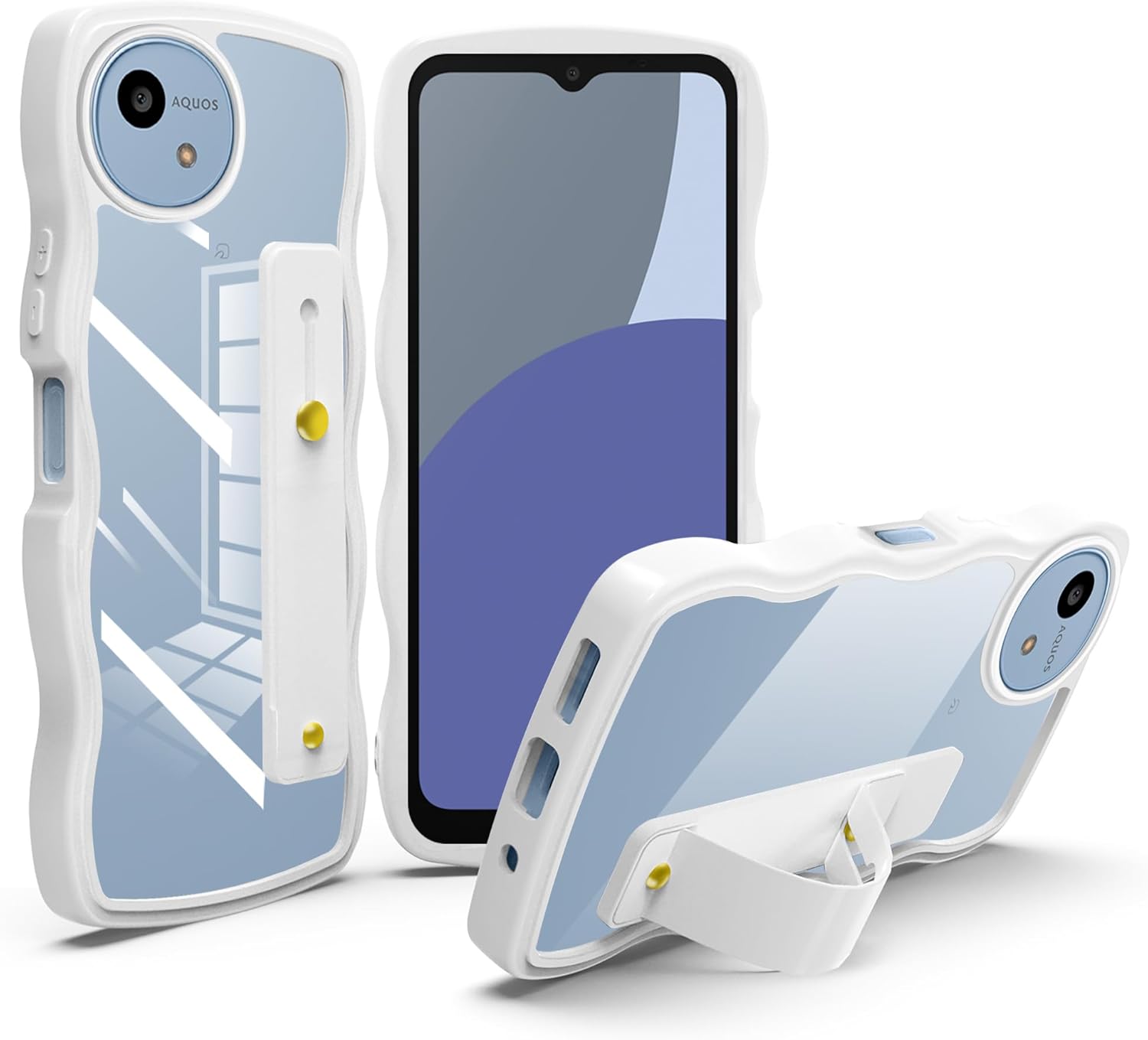 Amazon.co.jp: AQUOS R9/R10 ケース クリア スタンド機能 AQUOS R9 SH-51F/SH-51E スマホケース ...