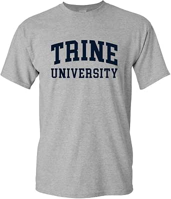 Amazon.com: Premium Trine University Navy Text Unisex Short Sleeve T ...