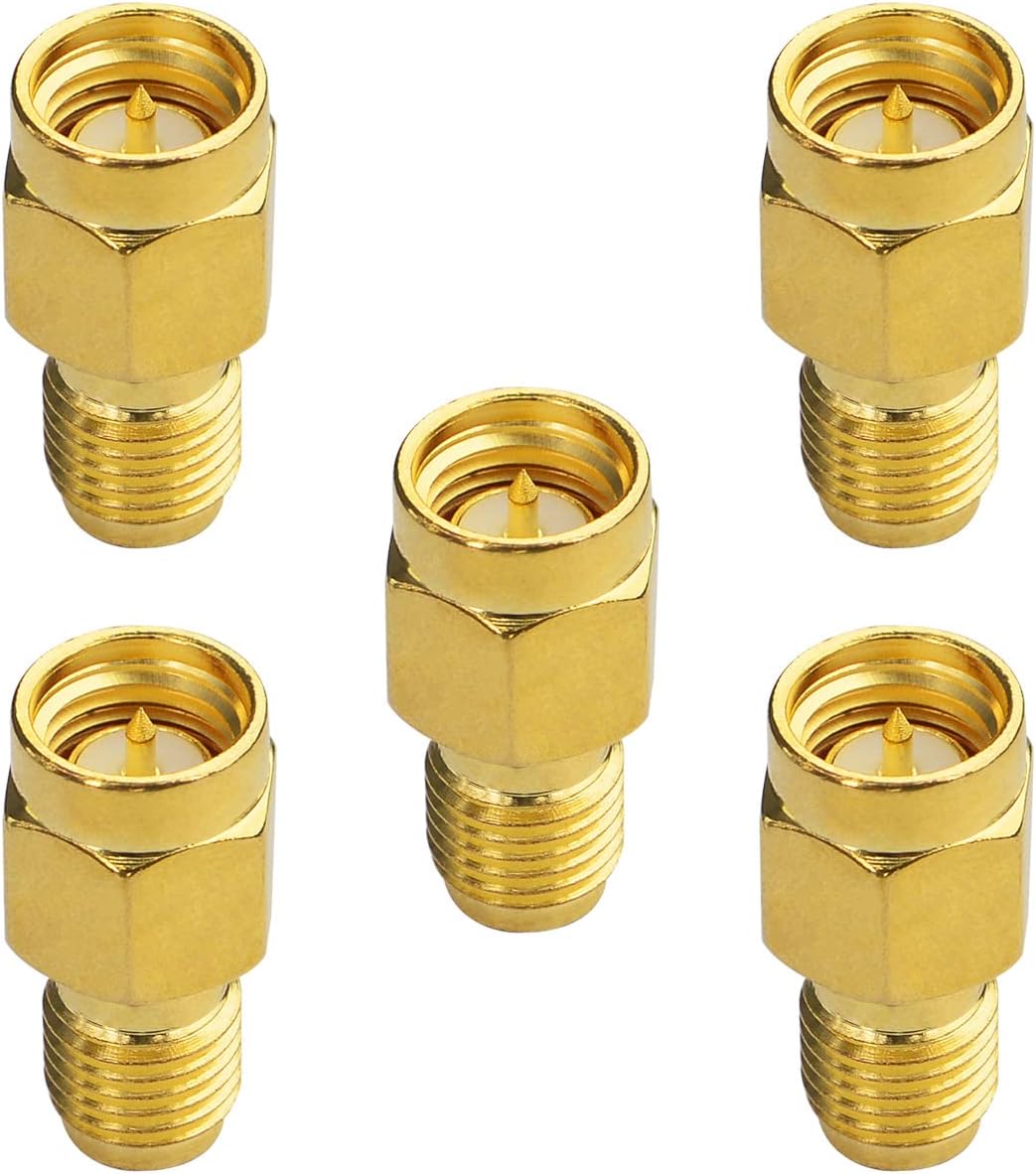 Amazon.com: Boobrie 5-Pack SMA WiFi Adapter RP-SMA Female to SMA Male Coaxial Connector RF ...