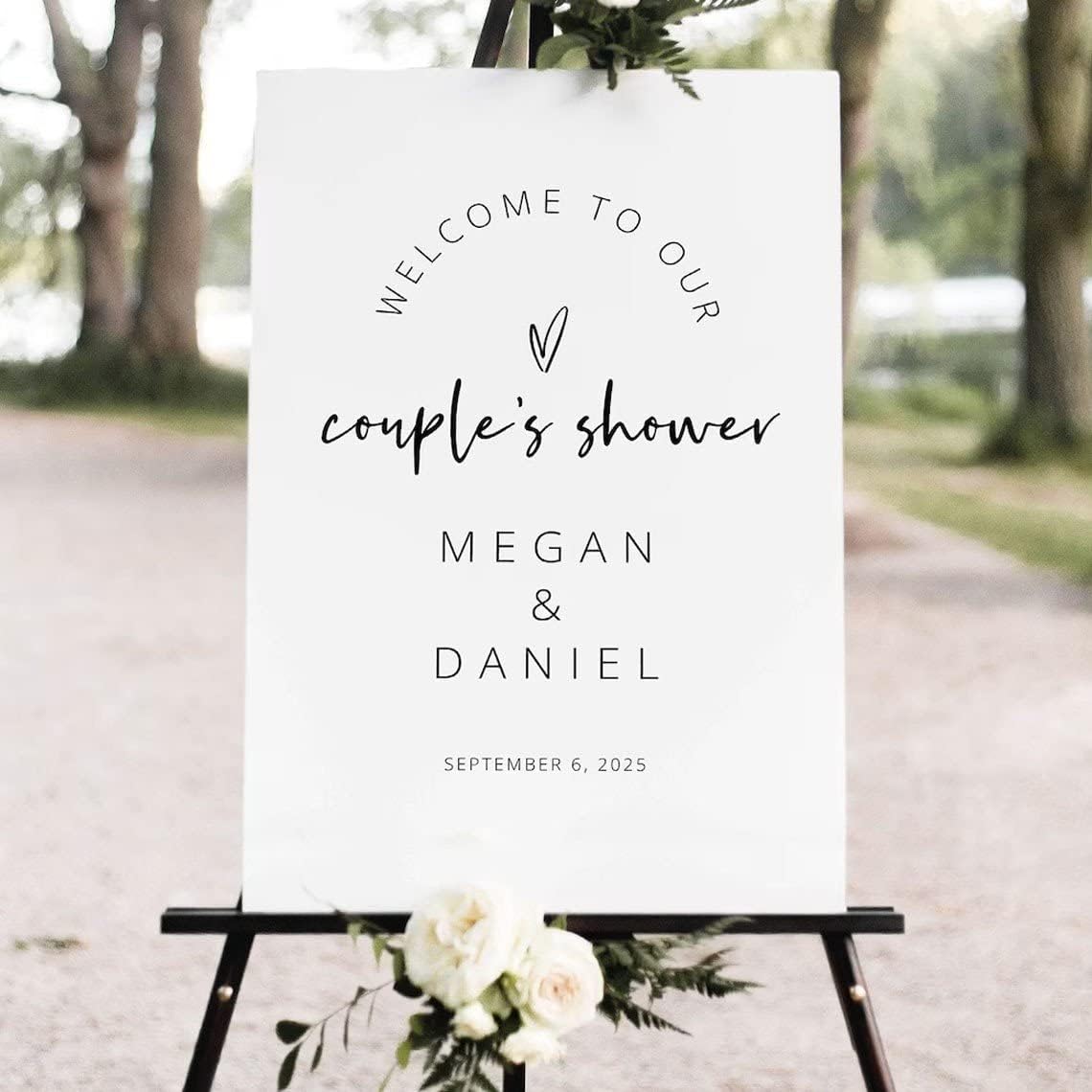 Amazon.com : Couples Shower Sign, Couples Shower Welcome Sign, Wedding ...