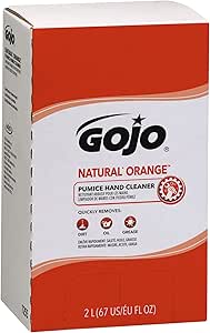 Gojo Natural NARANGE Pumice Limpiador de manos, 2000 ml, Loción de ...