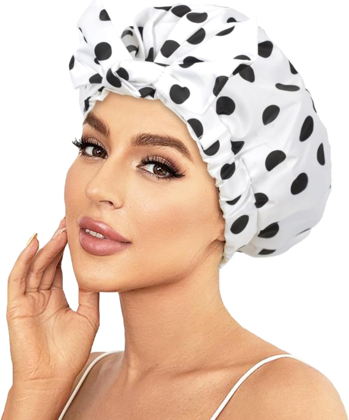 Amazon.com : YFONG Reusable Shower Cap for Women, Waterproof & Durable ...