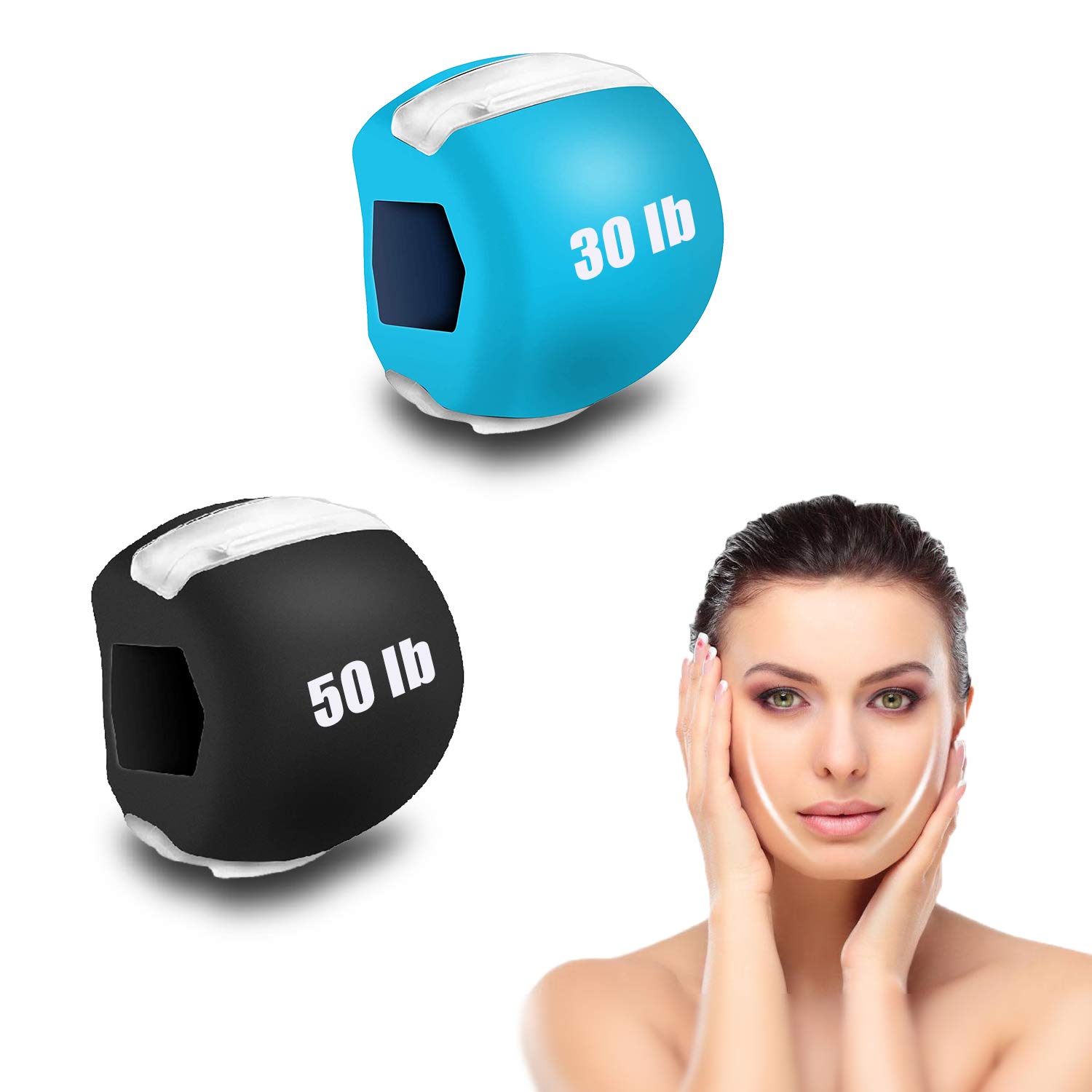 Buy 2 Pack Jaw Exerciser, Jawline Exerciser, Double Chin Reducer ...