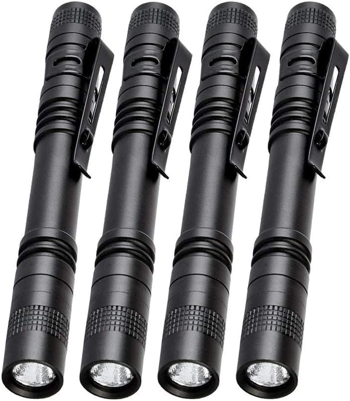 MODOAO 4 Pack Pen Light LED Flashlight Pocket Flashlight Pen Light ...