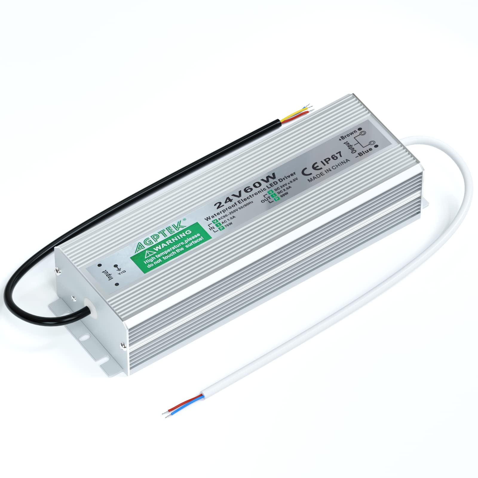 DC 24V Power Adapter with Plug, AGPTEK 60W Low Voltage Transformer AC ...