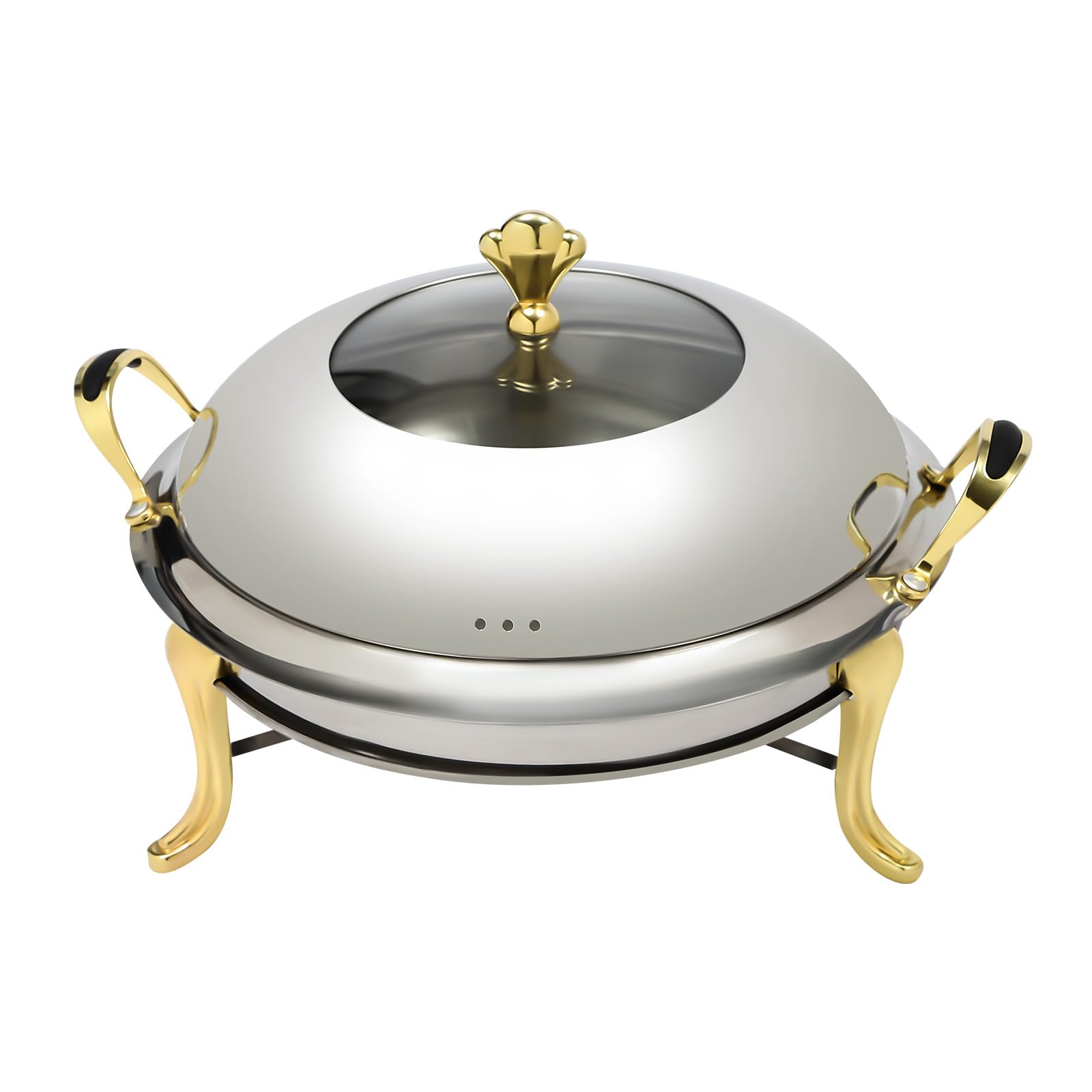 Amazon.com: Round Chafing Dish Stainless Steel Chafer Roll Top Chafer ...