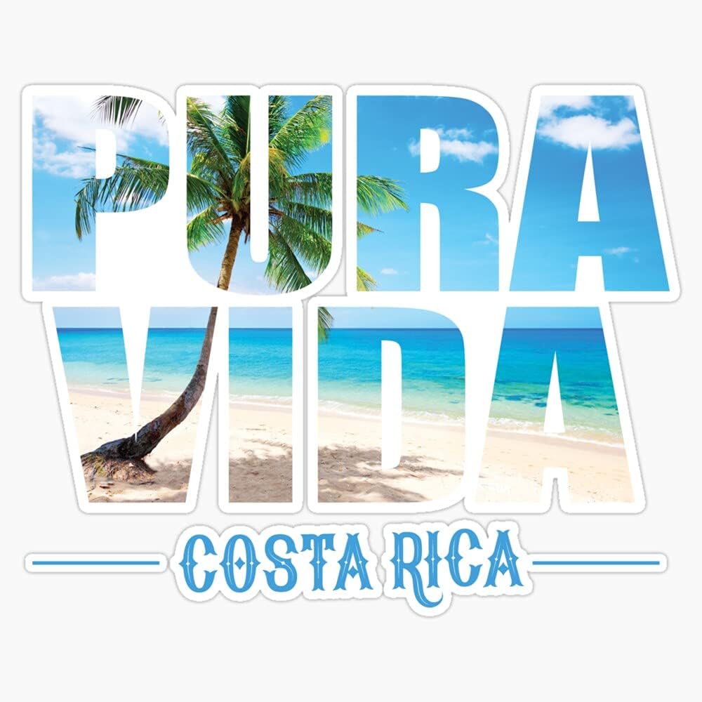 Amazon.com - Pura Vida Costa Rica Bumper Sticker Window Vinyl Decal 5"