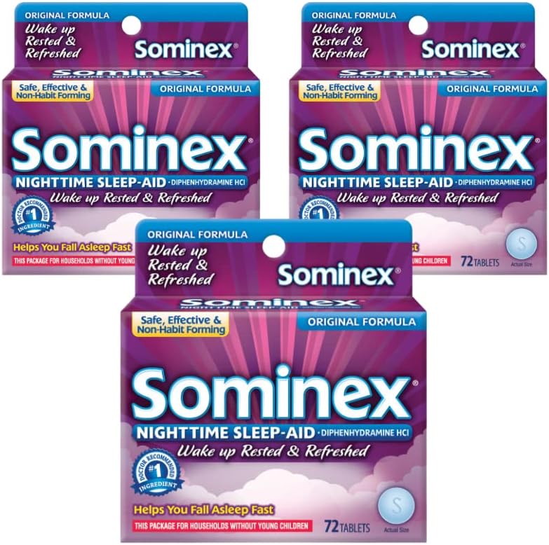 Amazon.com: Sominex Nighttime Sleep-Aid, Maximum Strength Formula ...