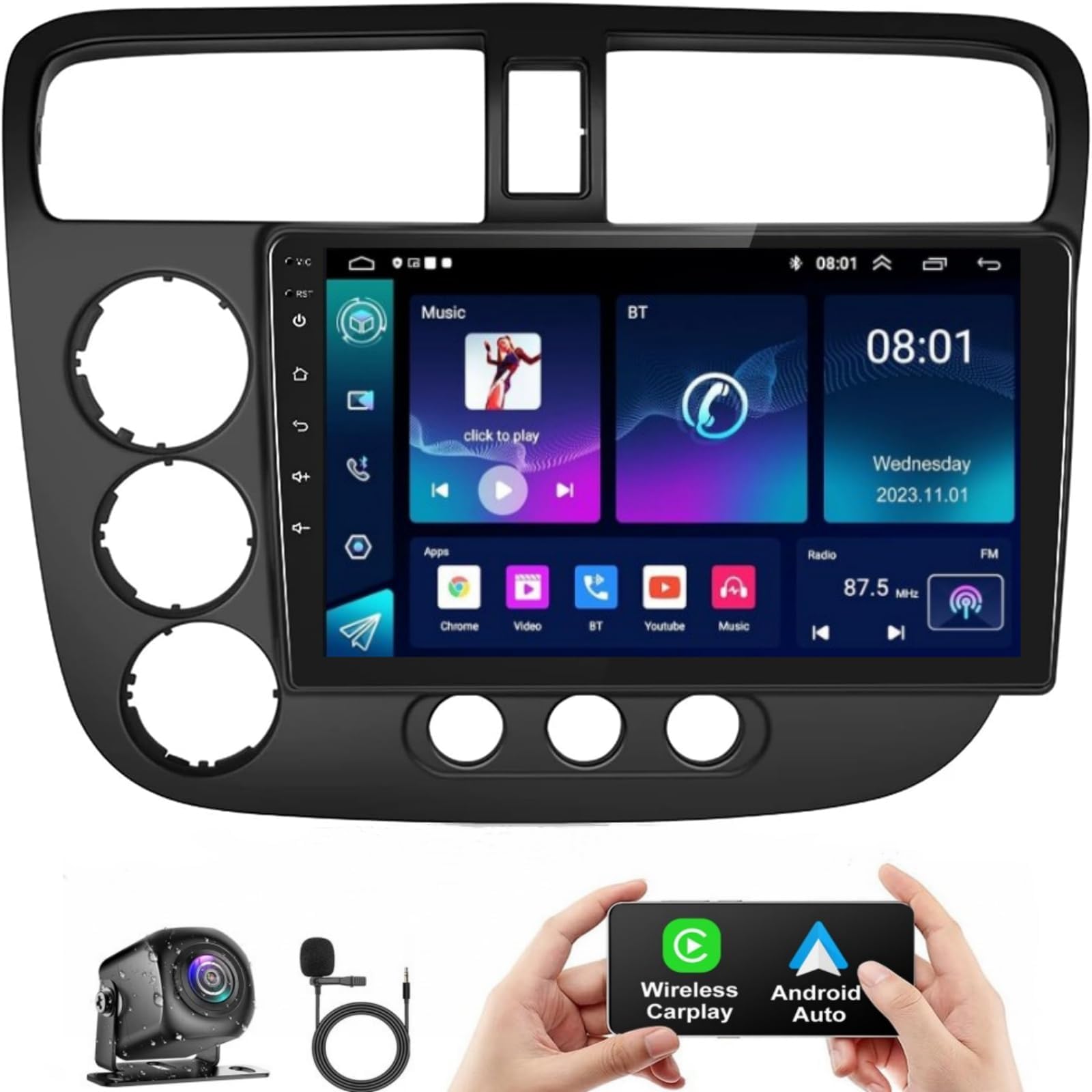 Amazon.com: [4+64G] Android 13 Car Stereo for Suzuki SX4 2006-2013 ...