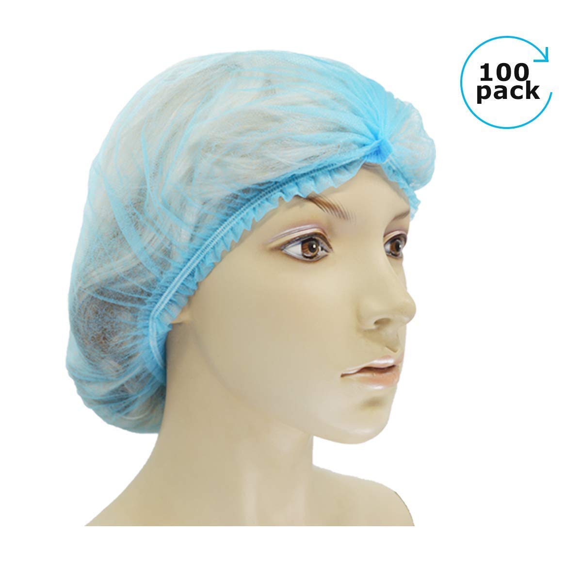 Disposable Head Net Mop Mob Caps 21 Head Covers Double | Desertcart INDIA