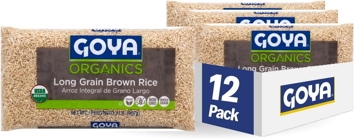 Amazon.com : Della Organic Long Grain Brown Rice, 12 Pound : Grocery ...