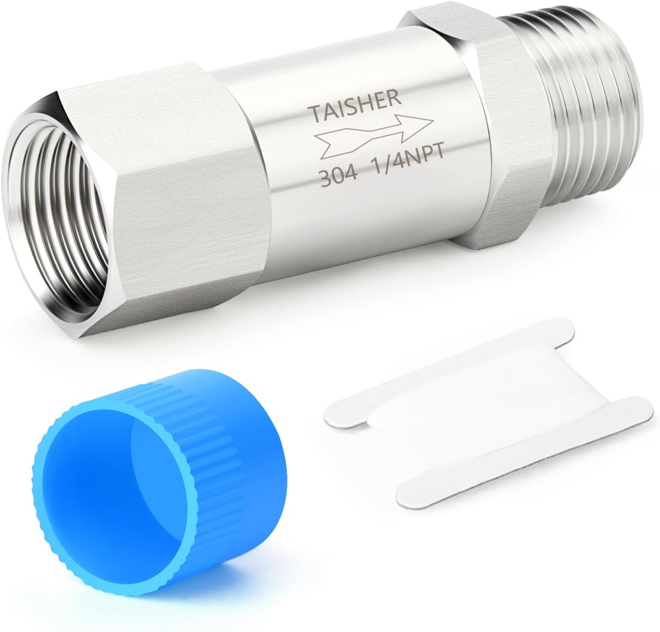 Amazon.com: 1/4 Inch Brass Check Valve, 1/4" Male to 1/4" Female Thread ...