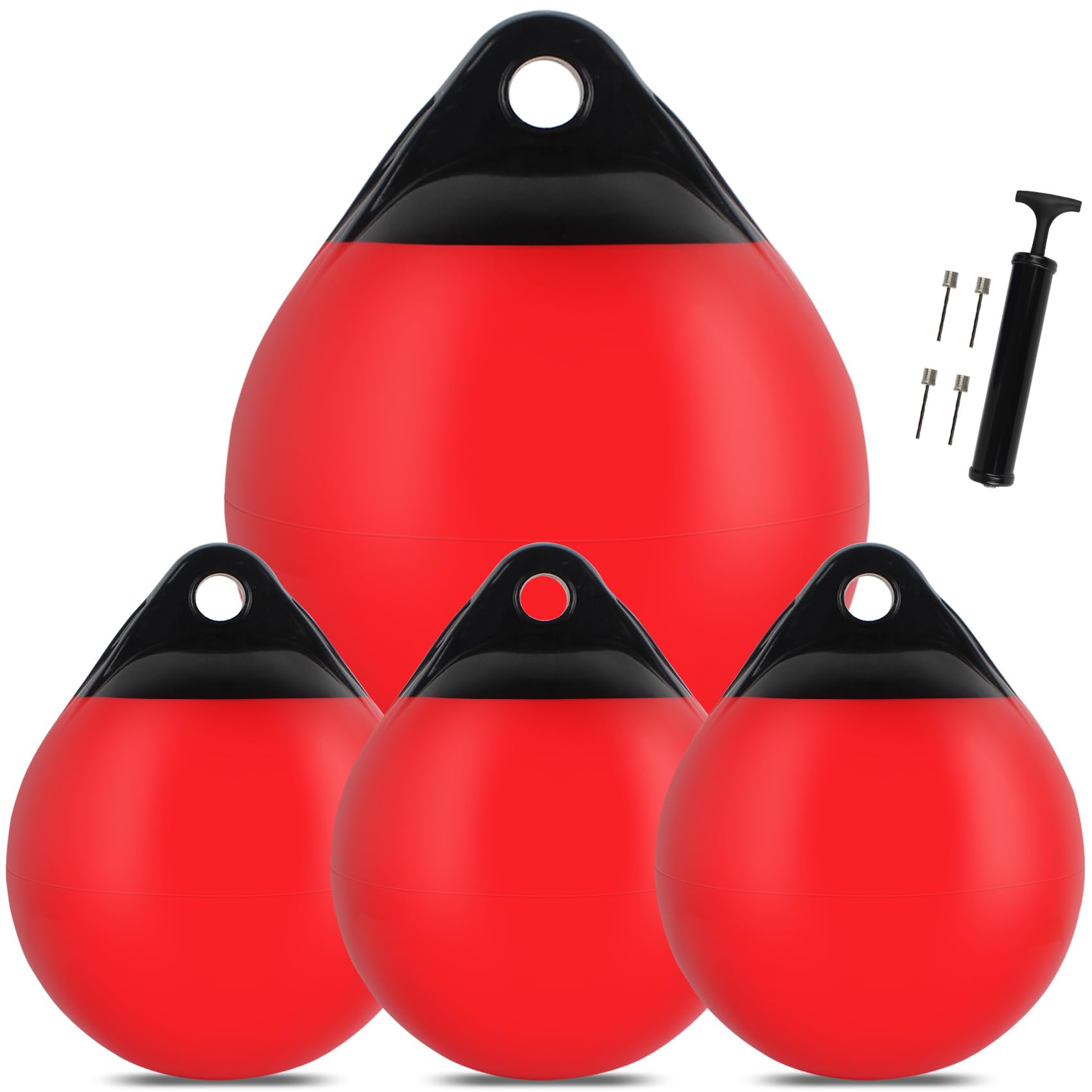 Snapklik.com : VEITHI 4 Pack 15 X 18 In Red Mooring Buoy Boat Buoy ...