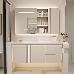 Amazon.com: ZGNBSD Bathroom Vanity with Sink - Floating Bathroom Vanity ...