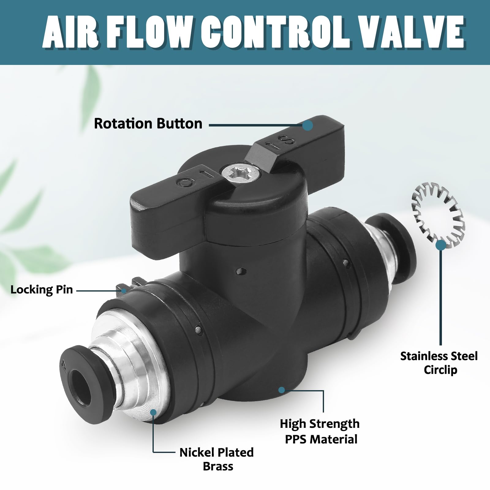 Snapklik.com : 3 Pcs Pneumatic Ball Valve 4mm OD Push To Connect ...