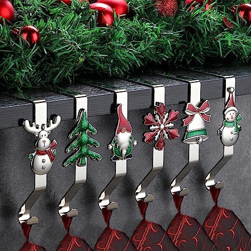Amazon.com: CeleCily Stocking Hangers for Mantel - Christmas Stocking ...