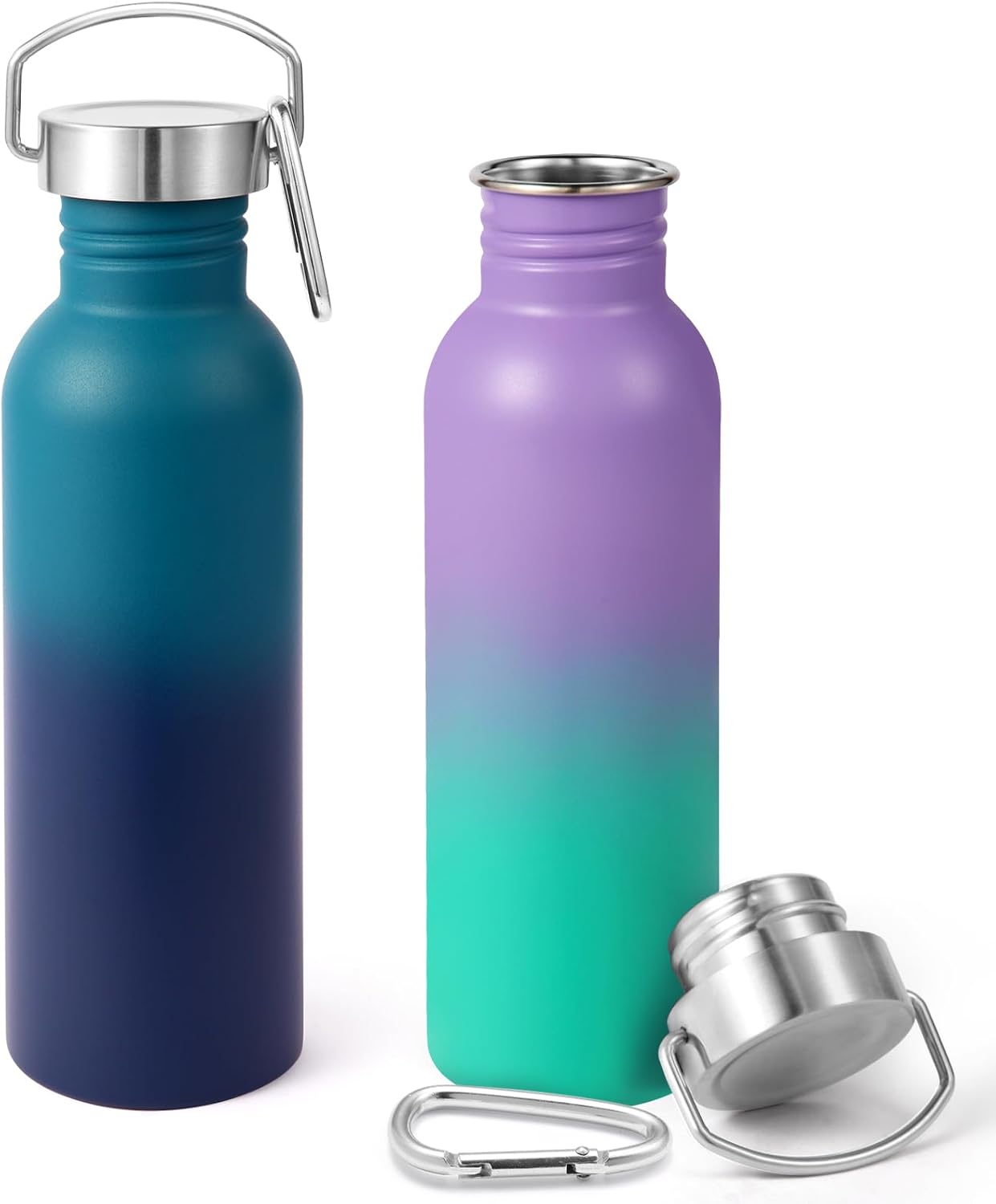Amazon.com: Volhoply 26oz Uninsulated Single Walled Water Bottles 2 ...