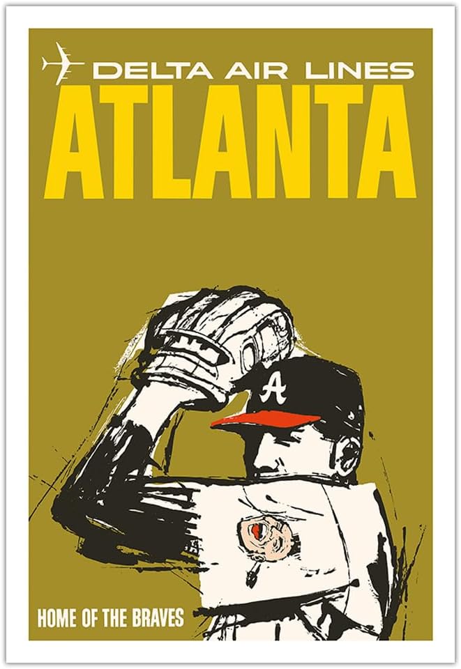 Amazon.com: Atlanta - Home of the Braves - Delta Air Lines - Vintage ...