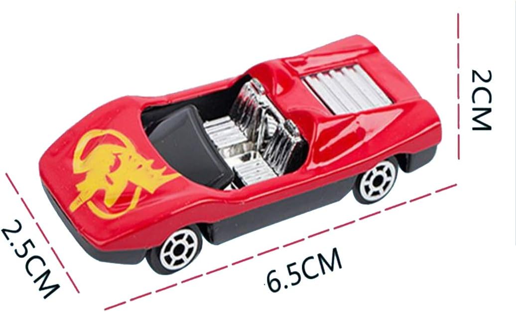 8 Pcs Die Cast Metal Free Wheel Toy Cars Set Mini Racing Convertibles ...