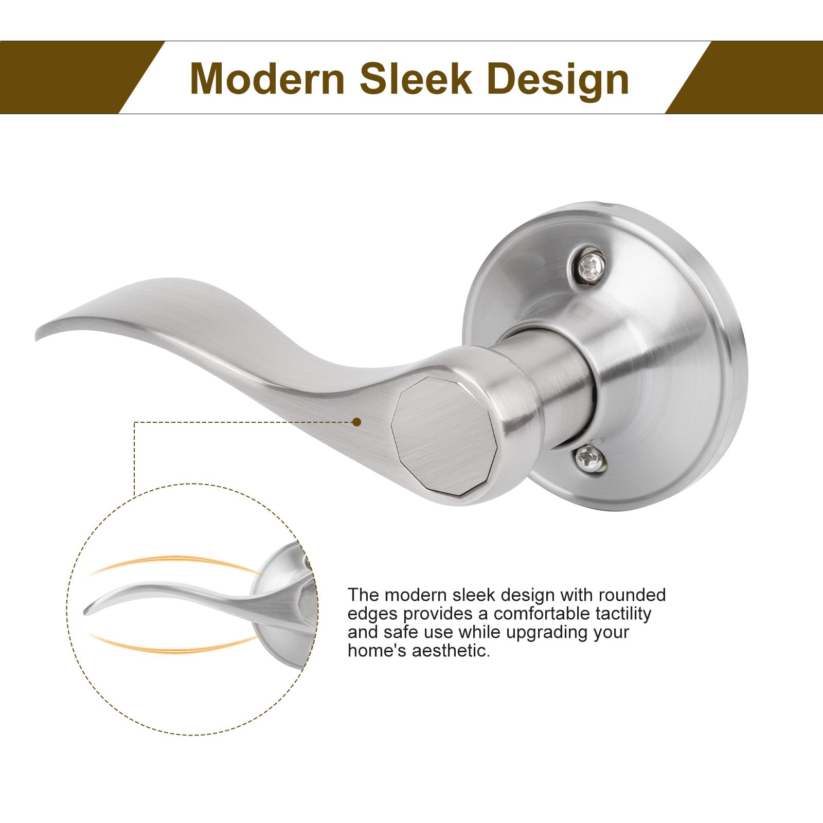 Snapklik.com : HOSOM Dummy Lever Door Handle For Left Hand, Wave Style ...