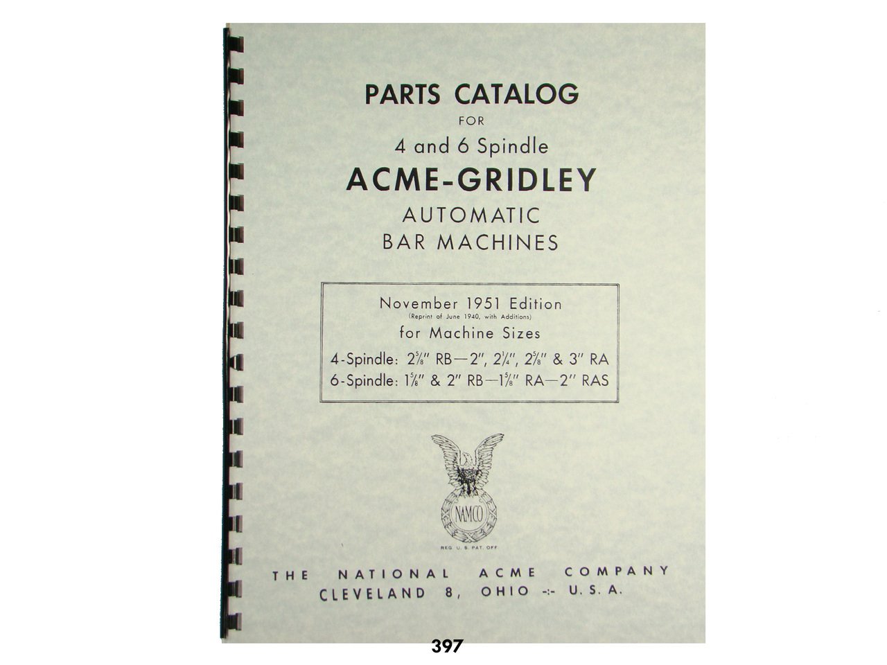 Acme-Gridley RA-6, RB-4, RAS-6 & RB-6 Automatic Bar Machine Parts ...