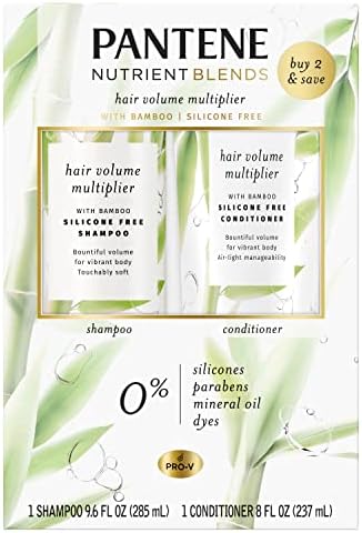 Amazon.com : Pantene Nutrient Blends Hair Volume Multiplier with Bamboo ...