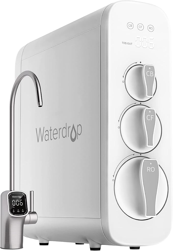 Waterdrop RO Reverse Osmosis Drinking Water Filtration System, NSF ...