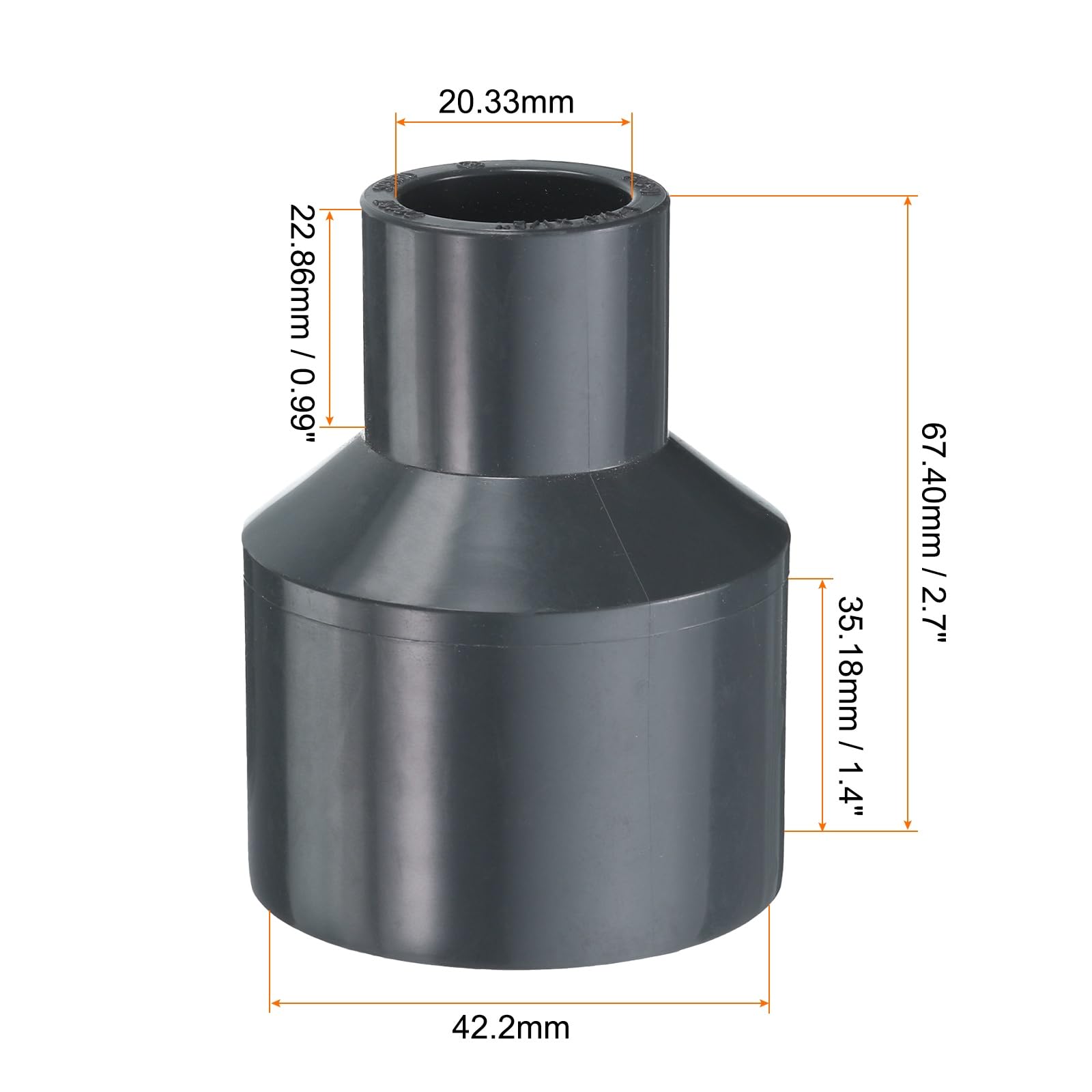 Snapklik.com : PVC Reducing Coupling 1-1/4 X 1/2" Increaser/Reducer ...