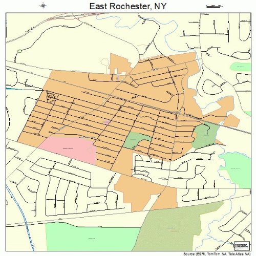 Amazon.com: Large Street & Road Map of East Rochester, New York NY ...