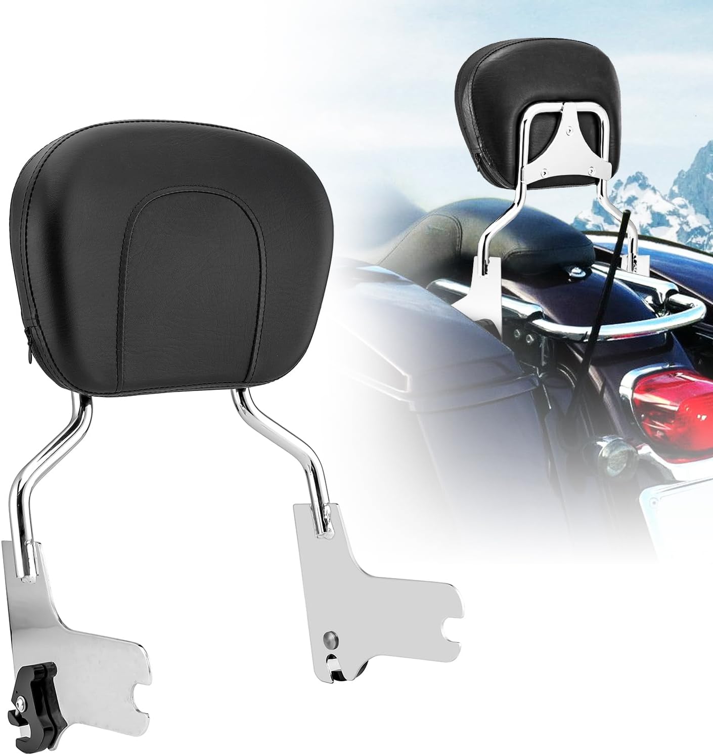 Amazon.com: Kojem Detachable Backrest Sissy Bar Compatible with 1997 ...