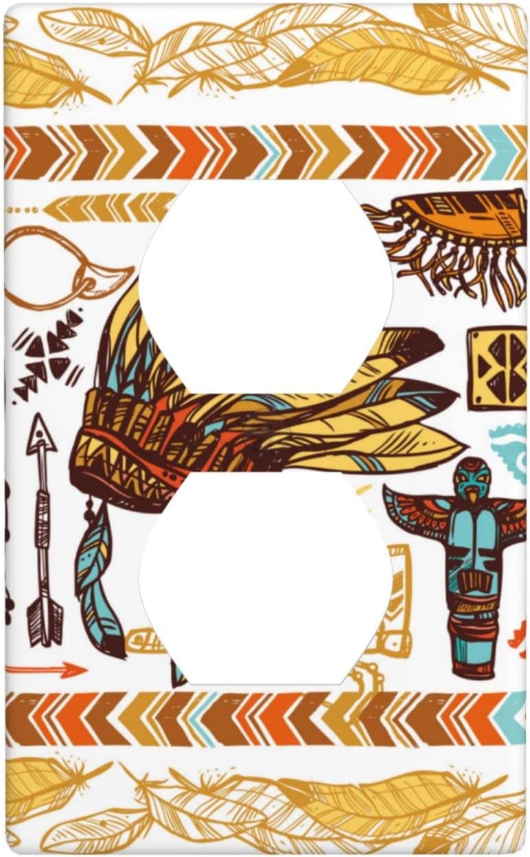 Amazon.com: MESRASEY Native Americans Feather Skull Tribal Duplex ...