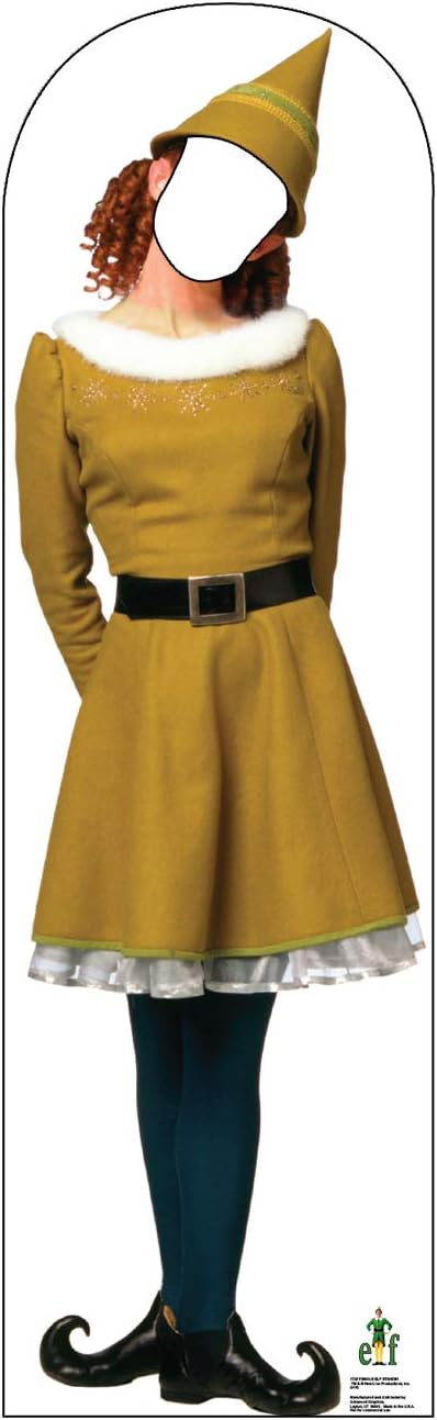 Amazon.com: Cardboard People Female Elf Stand-in Life Size Cardboard ...