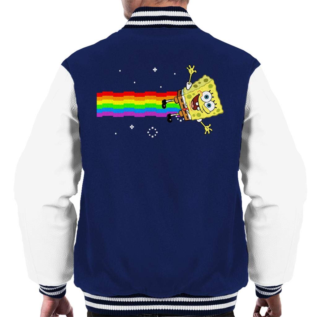 Buy Spongebob Squarepants Nyan Cat Meme Men's Varsity Jacket Online at ...