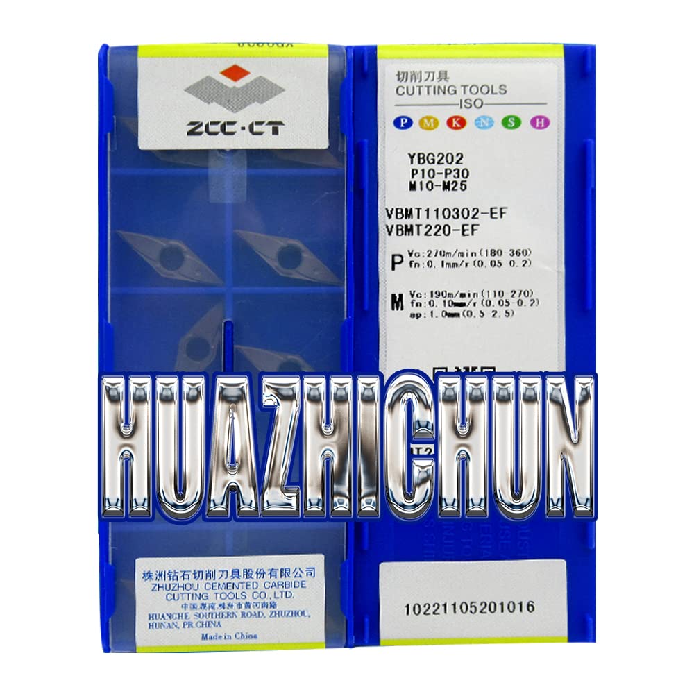 HUAZHICHUN Carbide Insert YBG202 YBG205 VBMT110302-EF VBMT110304-EM YBM153 CNC Lathe Cutting ...