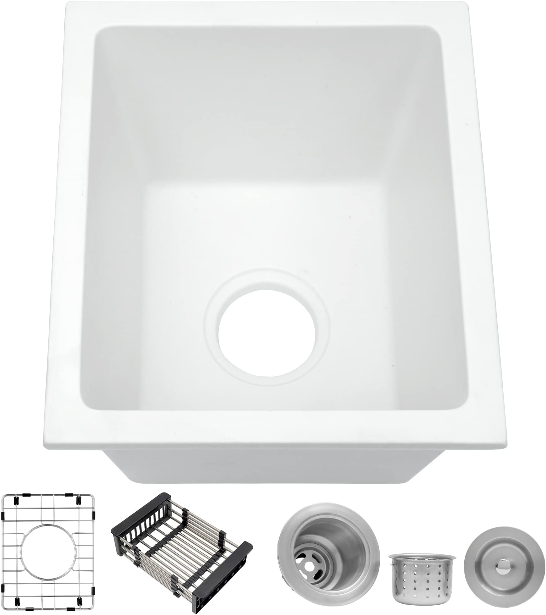Mustee 20 Bar Sink, 15-Inch x 15-Inch, White - Amazon.com