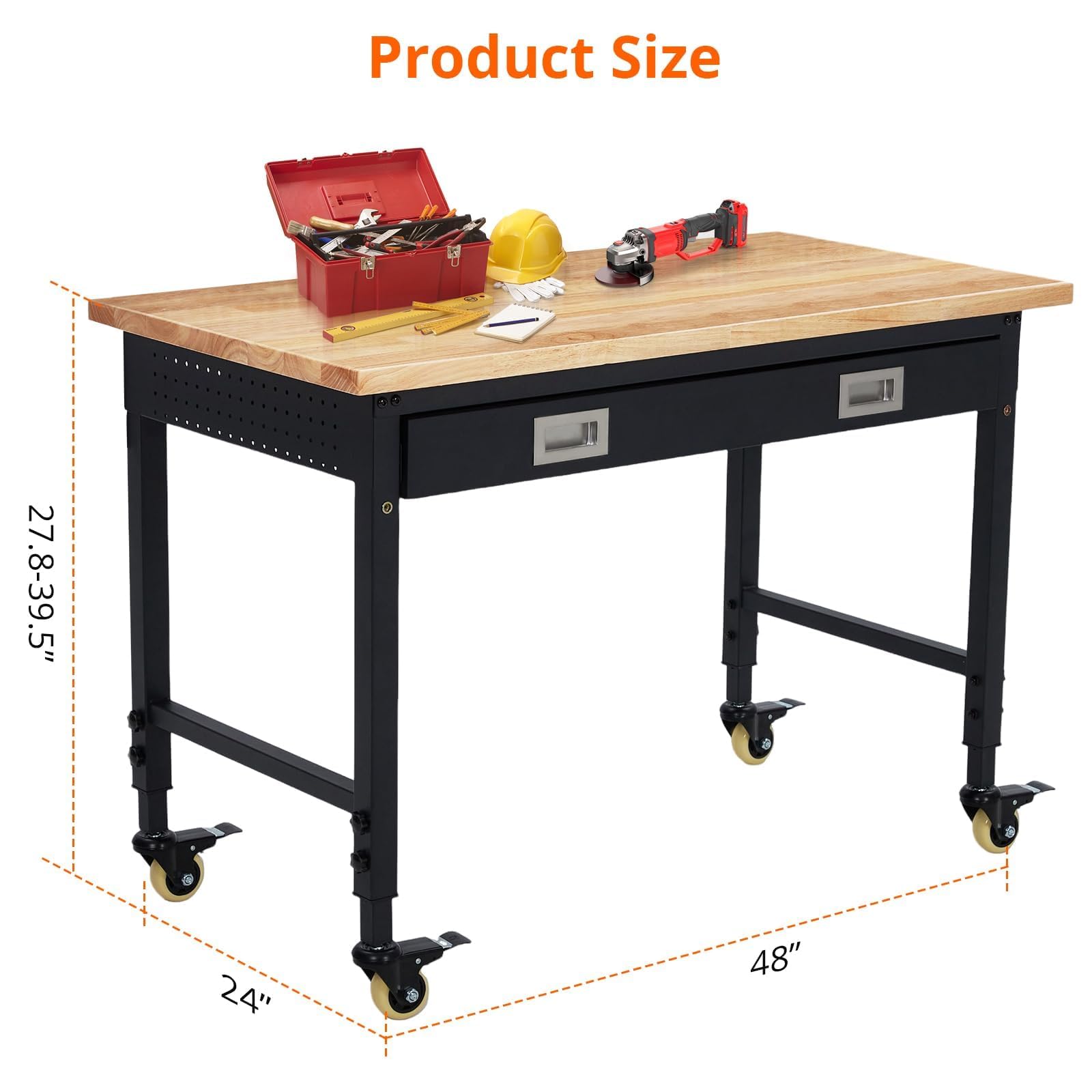 Snapklik.com : Amenitlif 48x24 Adjustable Workbench