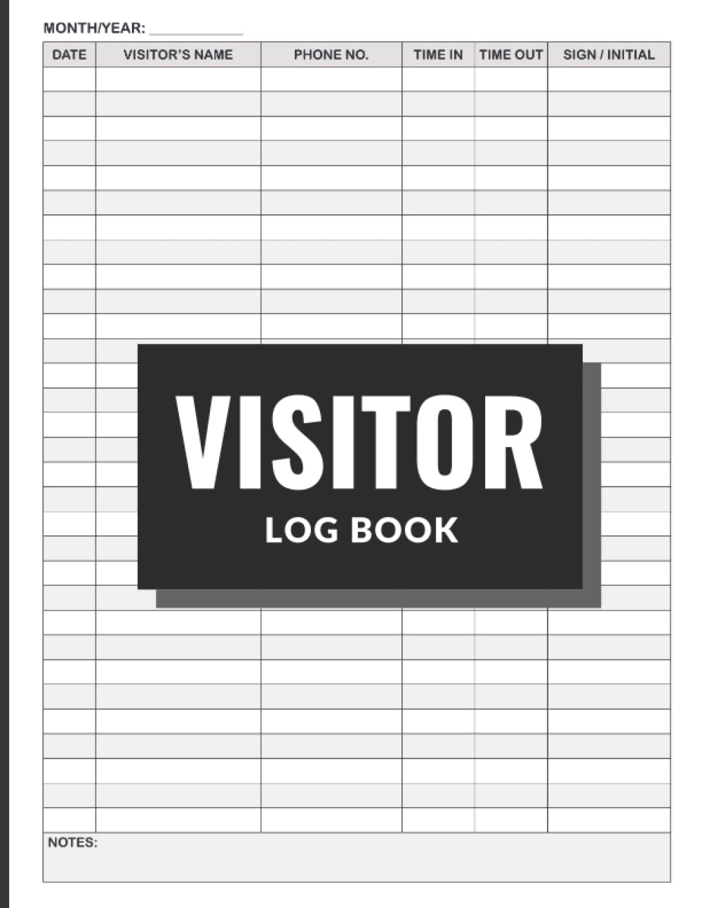 Visitor Log Book: Visitor Sign in and out Book | Simple Visitors ...