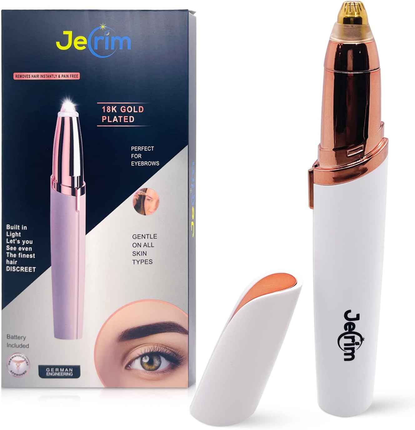 Amazon.com: JECRIM Flawless Brows Eyebrow Hair Remover for Women ...