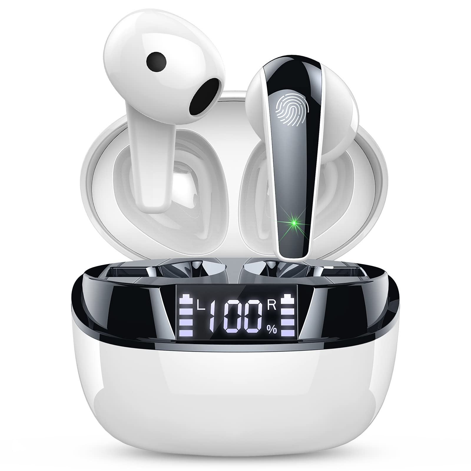 Wireless Earbuds Bluetooth 5.3 Earphones with HiFi Stereo Headphones ...