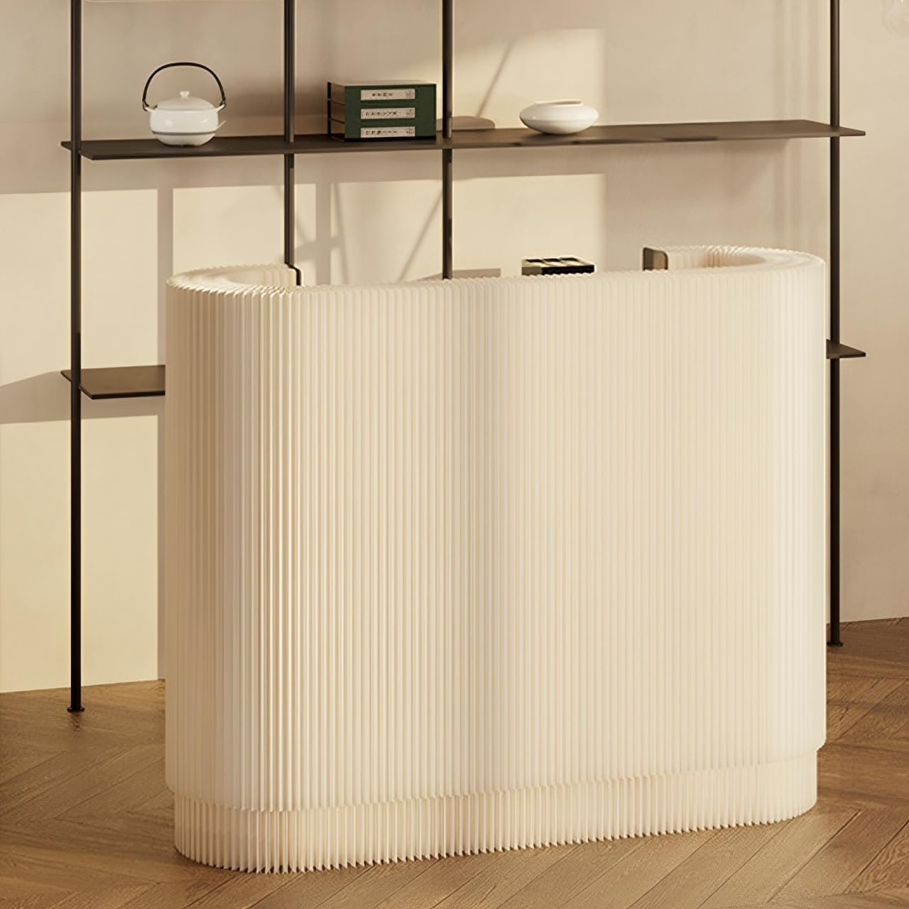 Amazon.com: Reception Desk with Counter, Modern White Check Out Table ...