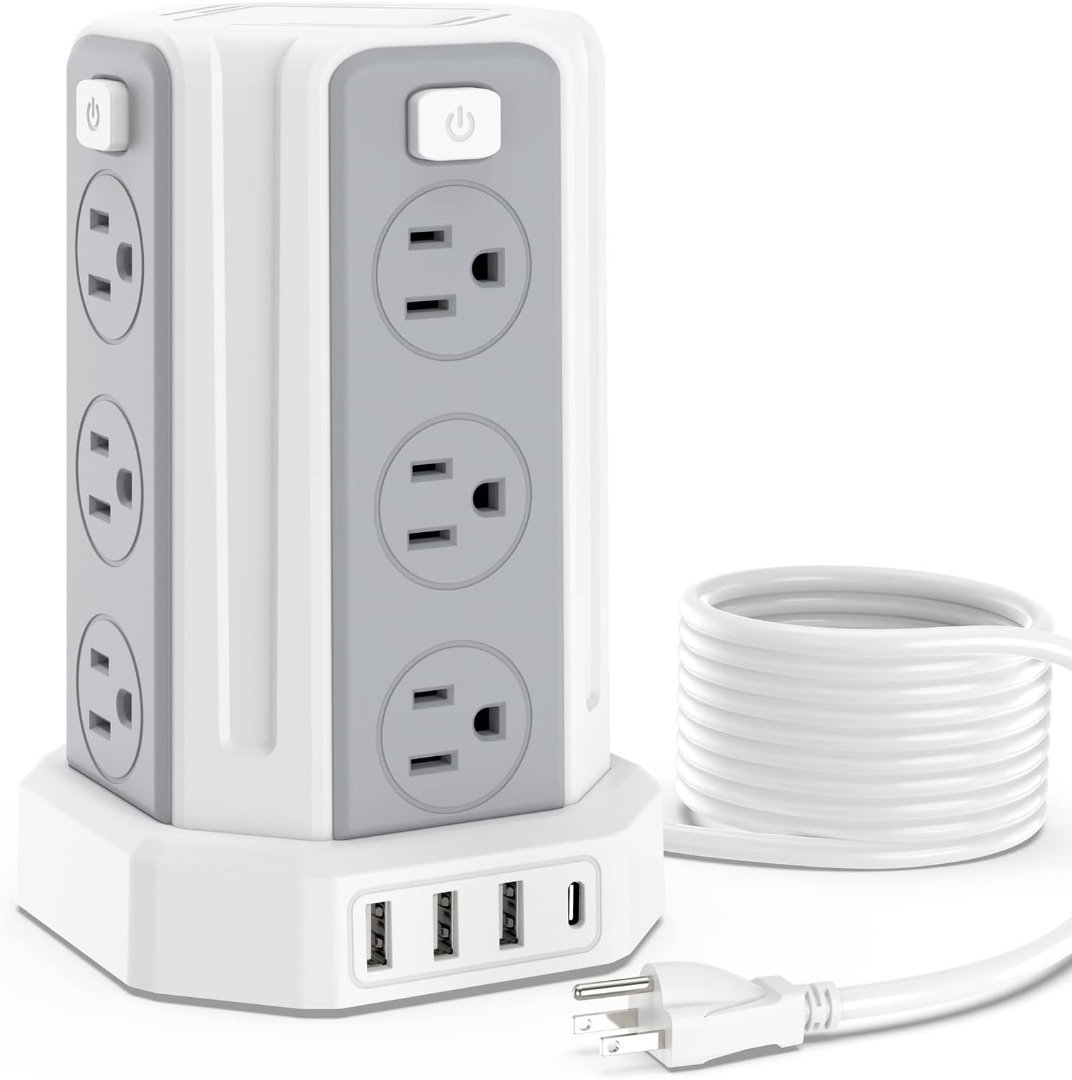 Amazon.com: PD 20W USB C Surge Protector, Mini Power Strip Tower Travel ...