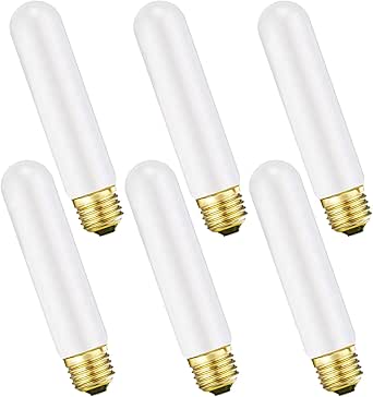 Leools T10 Led Frosted Bulb,e26 Dimmable Tubular LED Light Bulb, 8W ...