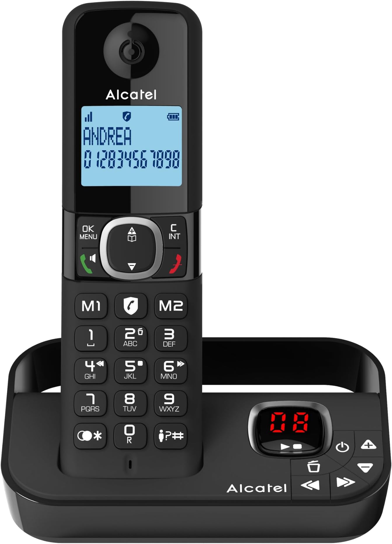 Alcatel F860 Voice Cordless Phone with answering machine - Landline ...