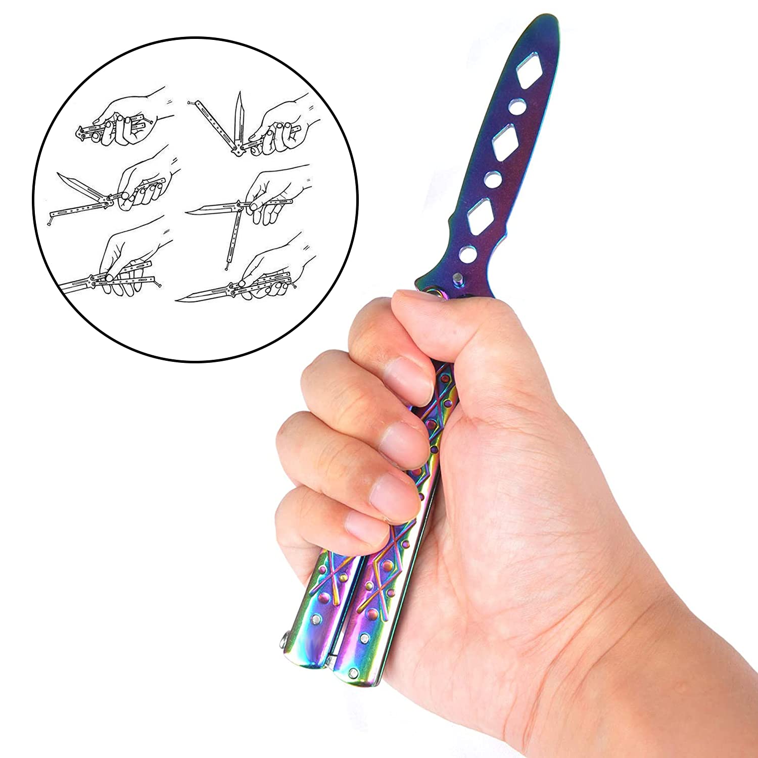 Practice Butterfly Knife - Unsharpened Blade Practice Balisong ...