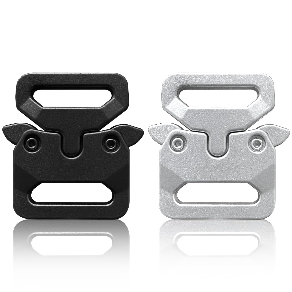 HAIKING Strength Metal Paracord Buckle, 2 PCS Silver and Black Duty ...
