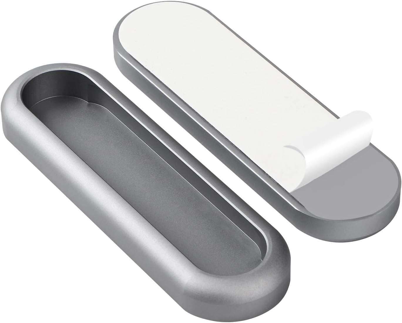 BaiNong 5 Pack Stick on Handle 4 inch Adhesive Handles Gray barn Door ...