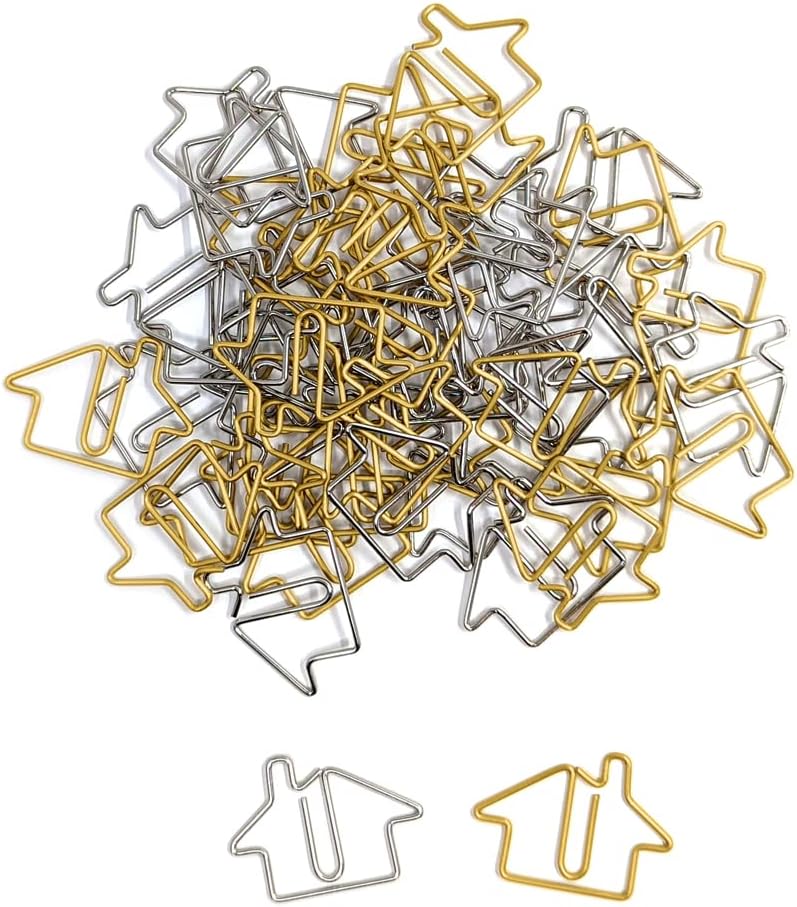 Amazon.com : Rurili 20 Pieces Metal Key Shaped Wire Paper Clips for ...