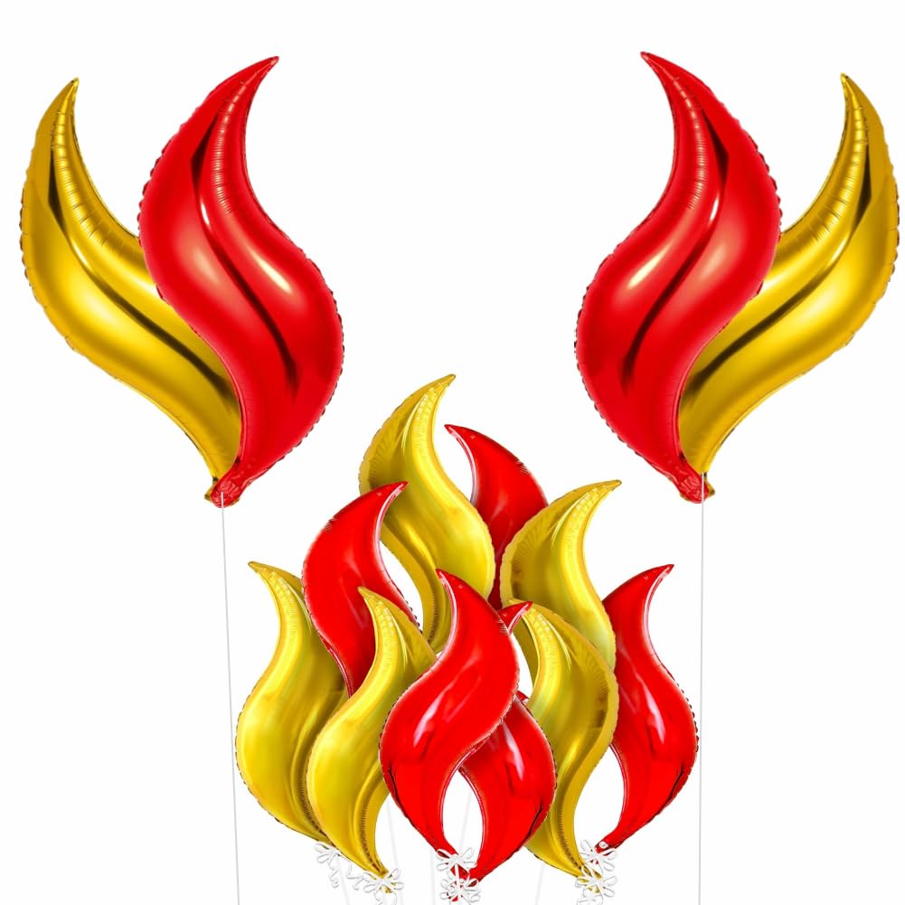 Buy Fire Truck Birthday Party Supplies 24 Inch Fire Flame Balloons ...