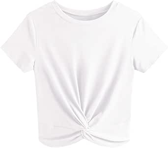 Amazon.com: JINKESI Blusa casual de manga corta de verano para mujer ...